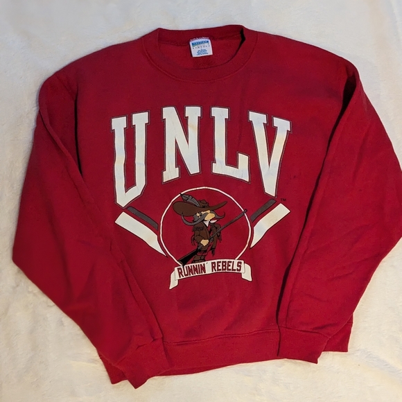 American Vintage | Shirts | Vintage Unlv Runnin Rebels Red Graphic ...
